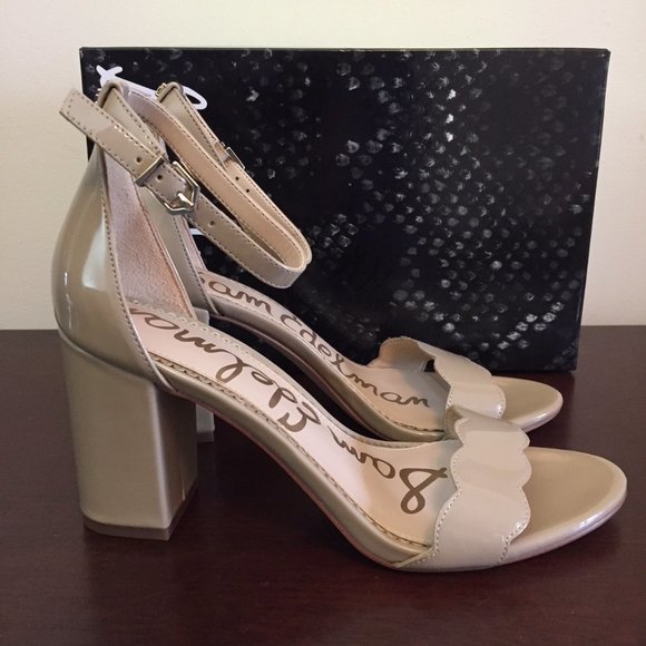 Sam Edelman | Shoes | Sam Edelman Odila Nude Patent Ankle Strap | Poshmark
